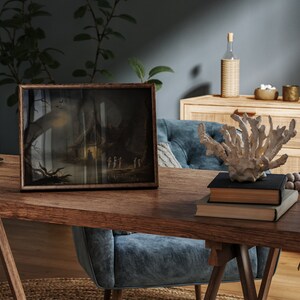 Swamp Hut Baba Yaga, Creepy Painting, Dark Academia, Maximalist Wall ...