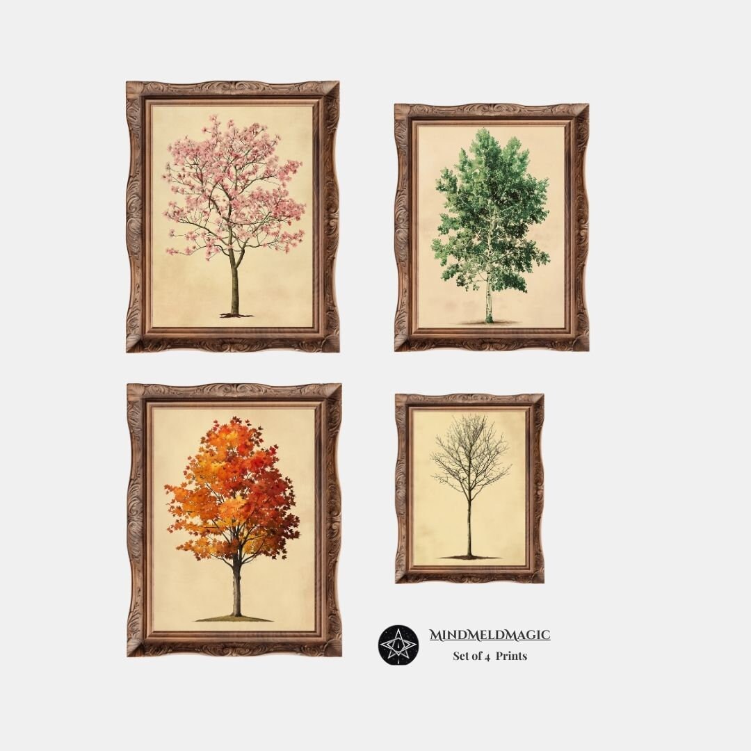 Seasons Set | Set of Four Seasons Prints, Gallery Wall Set of Spring ...