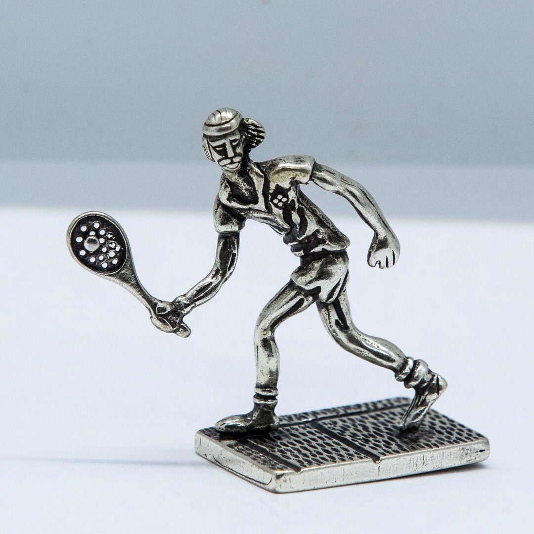 Miniature Model of a Tennis Player, in Sterling Silver. Vintage - Etsy