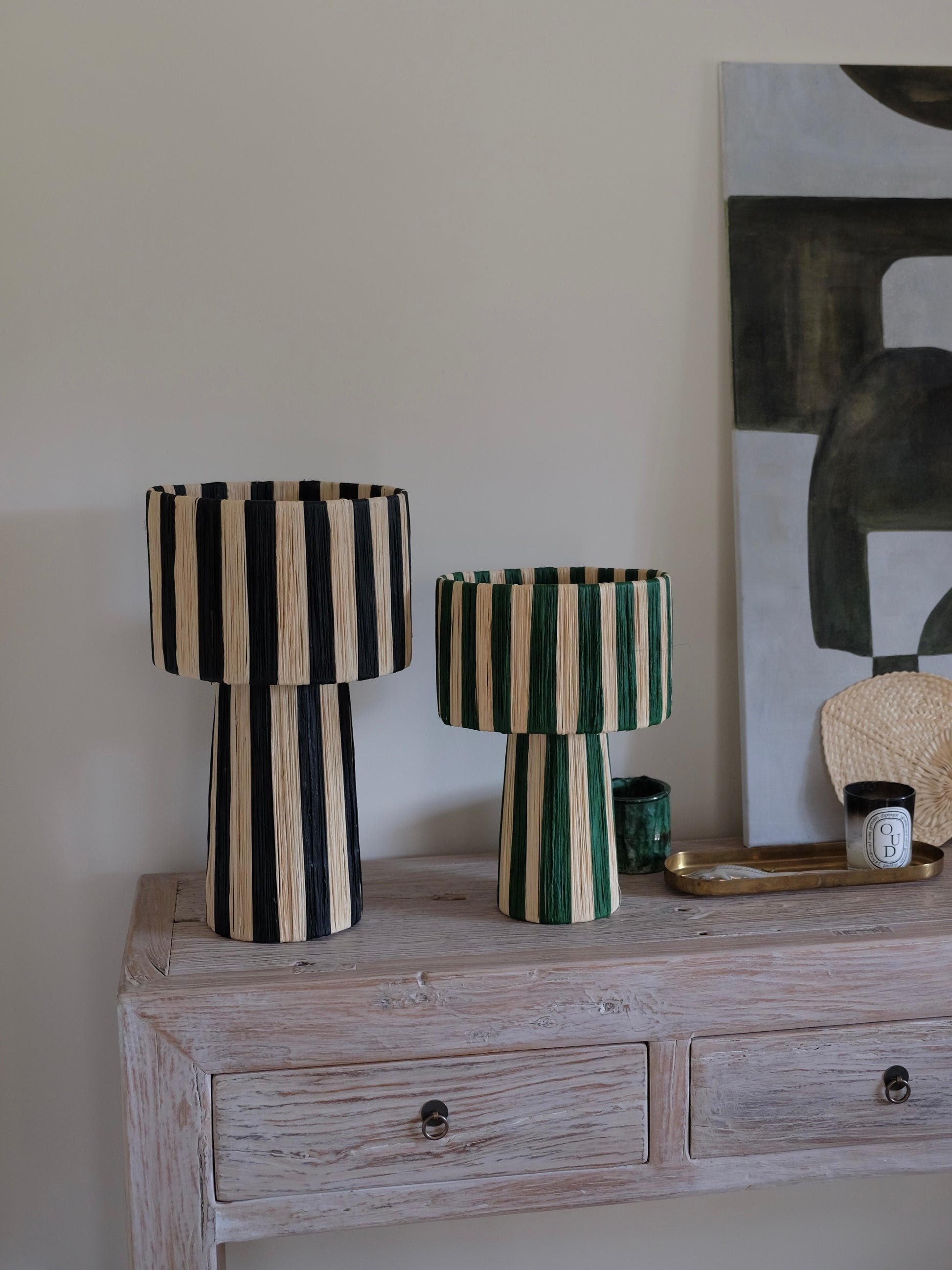 Natural Raffia Lamphandmade Raffia Table Lampshade With - Etsy
