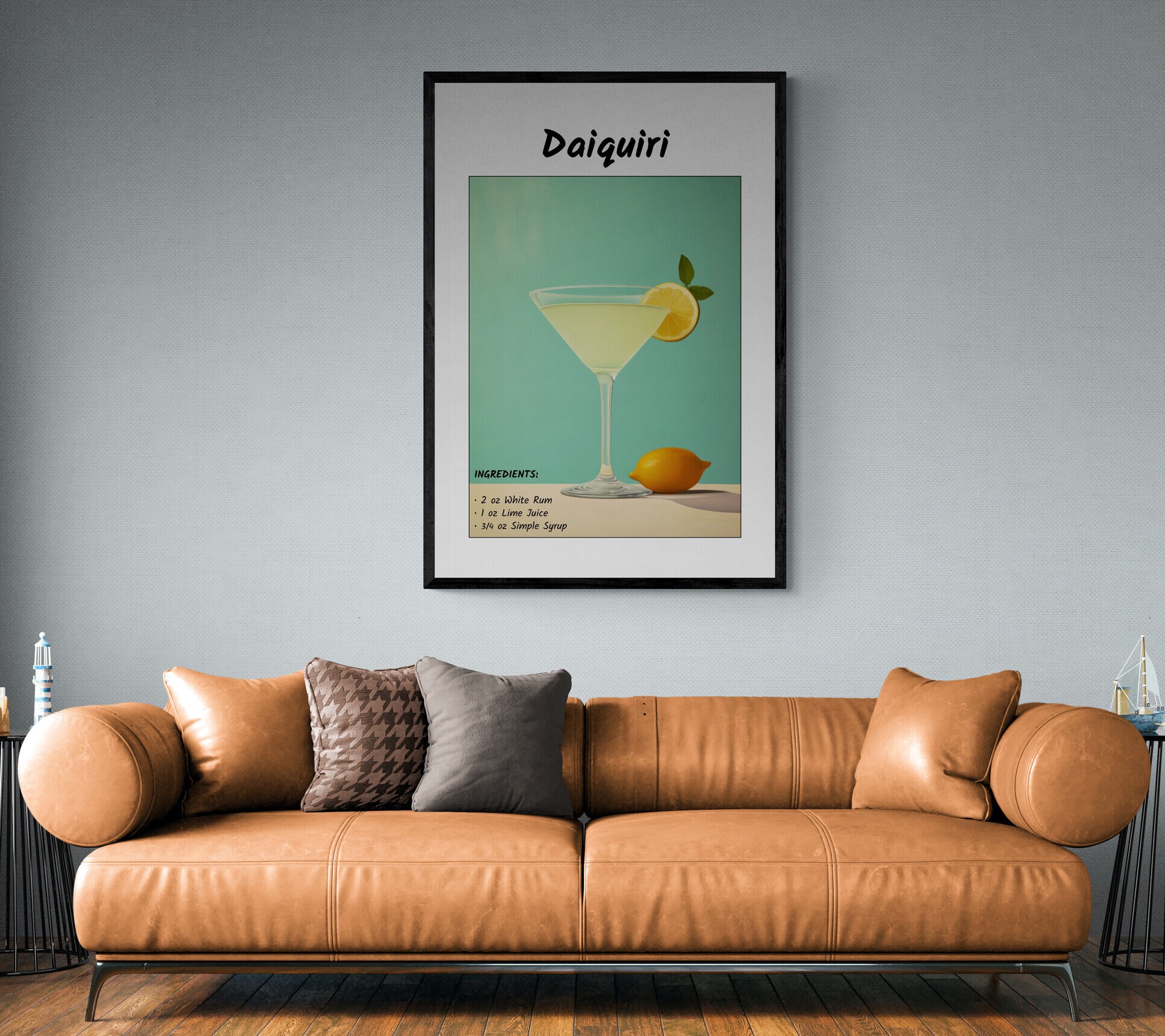 Daiquiri Poster Cocktail Download Classic Cocktail Poster Retro Bar ...