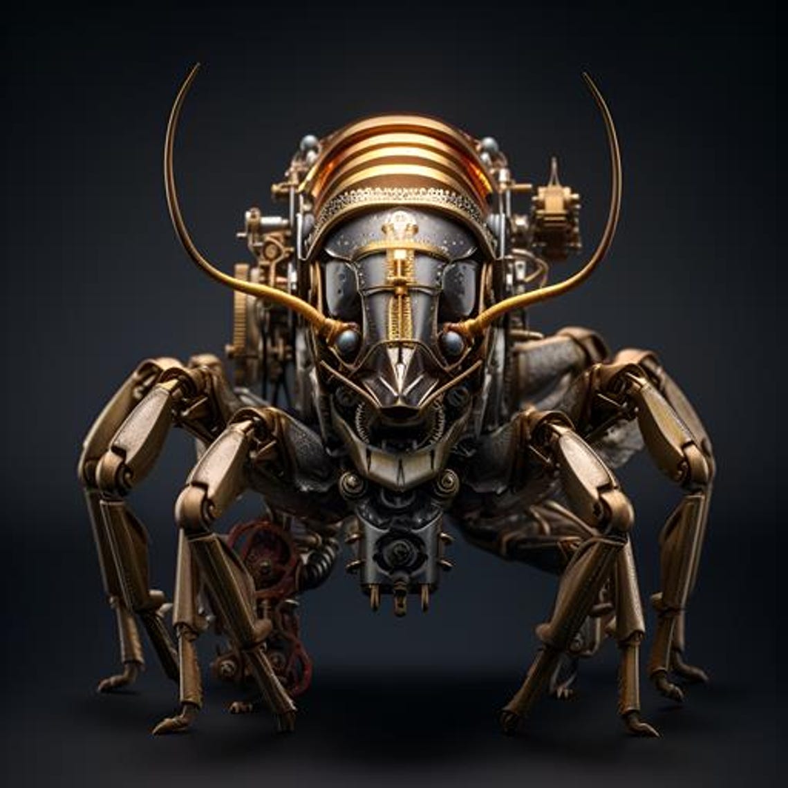 Steampunk Fly, Beetle, Spider, Insect, Digital Art, Set of 4 Images ...