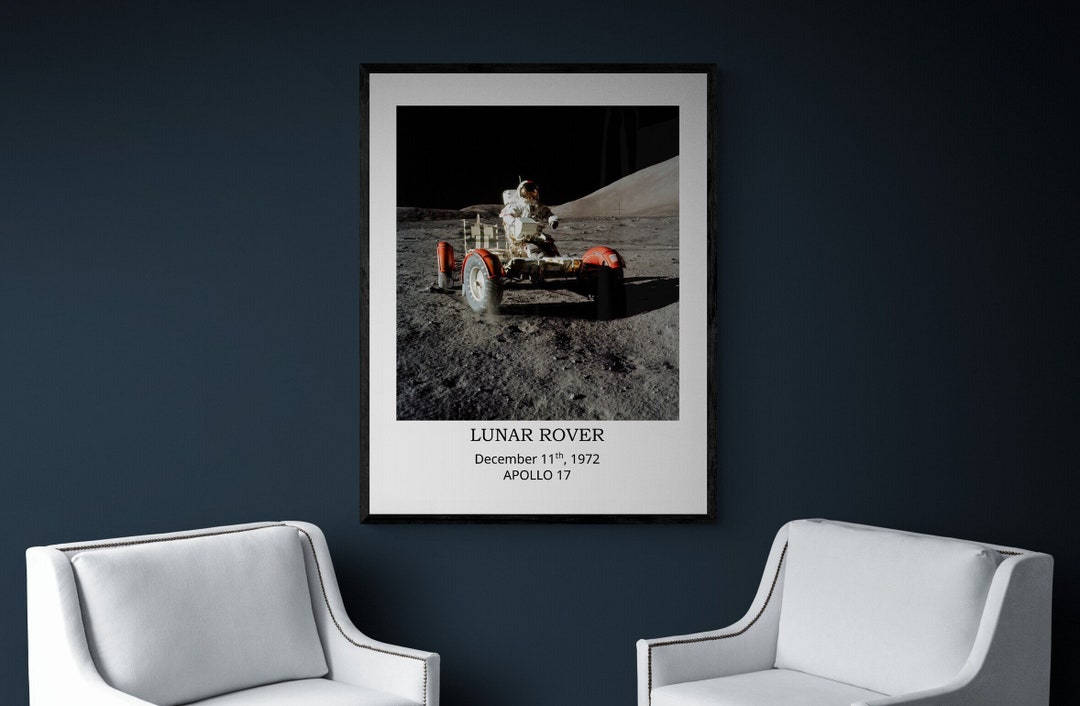 Apollo Poster Nasa Print Moon Landing Lunar Rover Download Astronaut ...