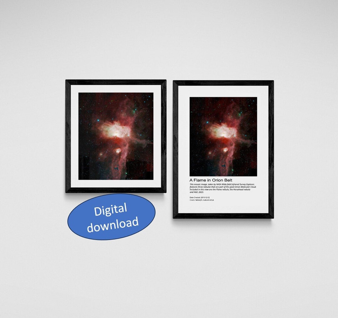 Set of 2 Orion Nebula Posters, NASA, M42, NGC 1976, Astronomy Poster ...