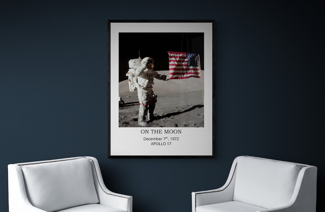 Apollo Poster Nasa Print Moon Earthrise Blue Planet Download Astronaut Moon Poster Space Travel ...