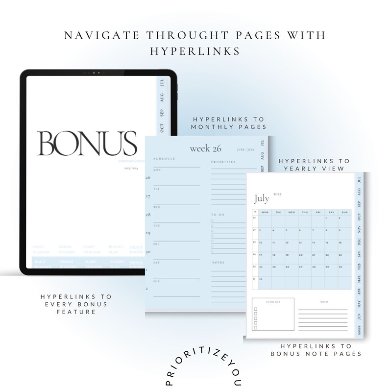 2023-2024 Minimalistic Mid-year Planner Blue Minimalistic - Etsy