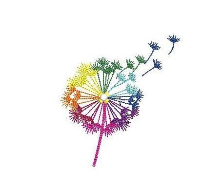 Dandelion Machine Embroidery Design, Flower Machine Embroidery ...