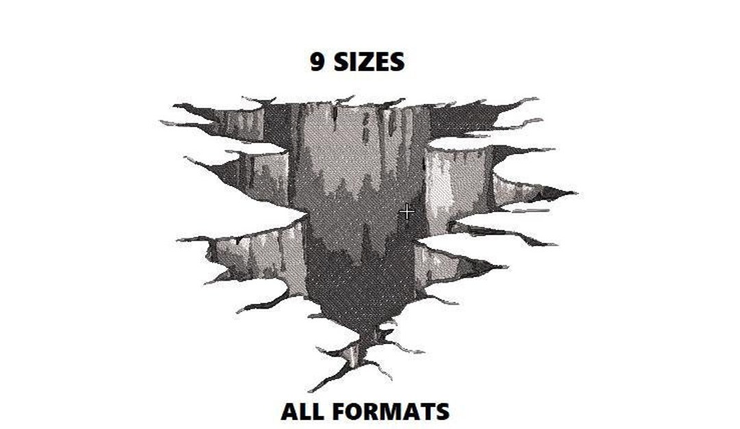 Horror Machine Embroidery, Scary Embroidery, Haunted Embroidery, Hole ...