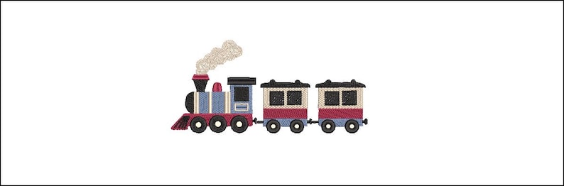 Steam Train Embroidery Design – Locomotive Stitch File for Nursery ...