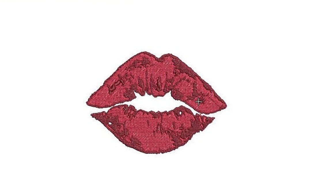 Lips Machine Embroidery Design, Kiss Embroidery, Lips Stamp Embroidery ...