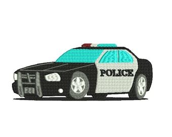 Police Car Design for Embroidery Machine Instant Download - Etsy