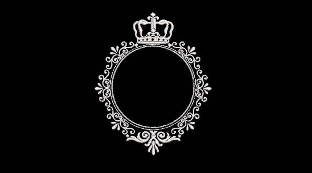 MONOGRAM Machine Embroidery Design, Circle Monogram, Wreath Embroidery ...