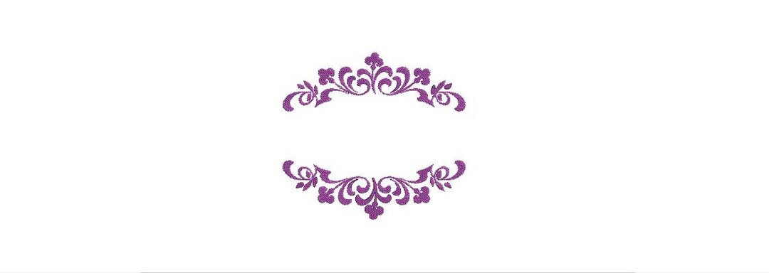 Baroque Ornamental Frame Embroidery Design, Vintage Flourish Motif ...