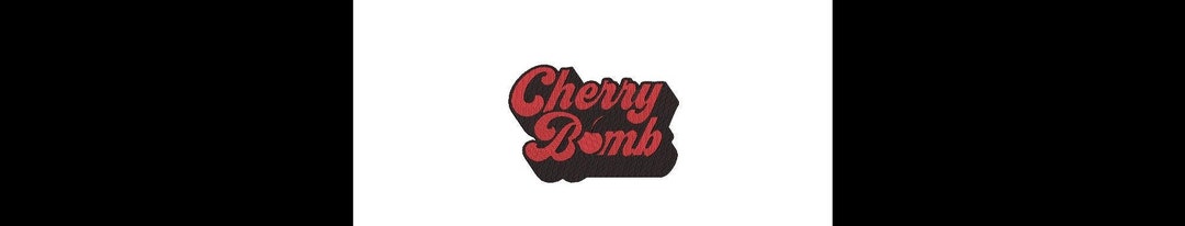 Cherry Bomb Digital Machine Embroidery Design, Patch Embroidery, Fruit ...