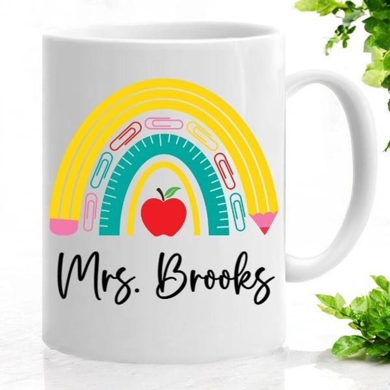 Customizable Teacher Appreciation Mug | Personalized Ceramic Coffee Mug ...