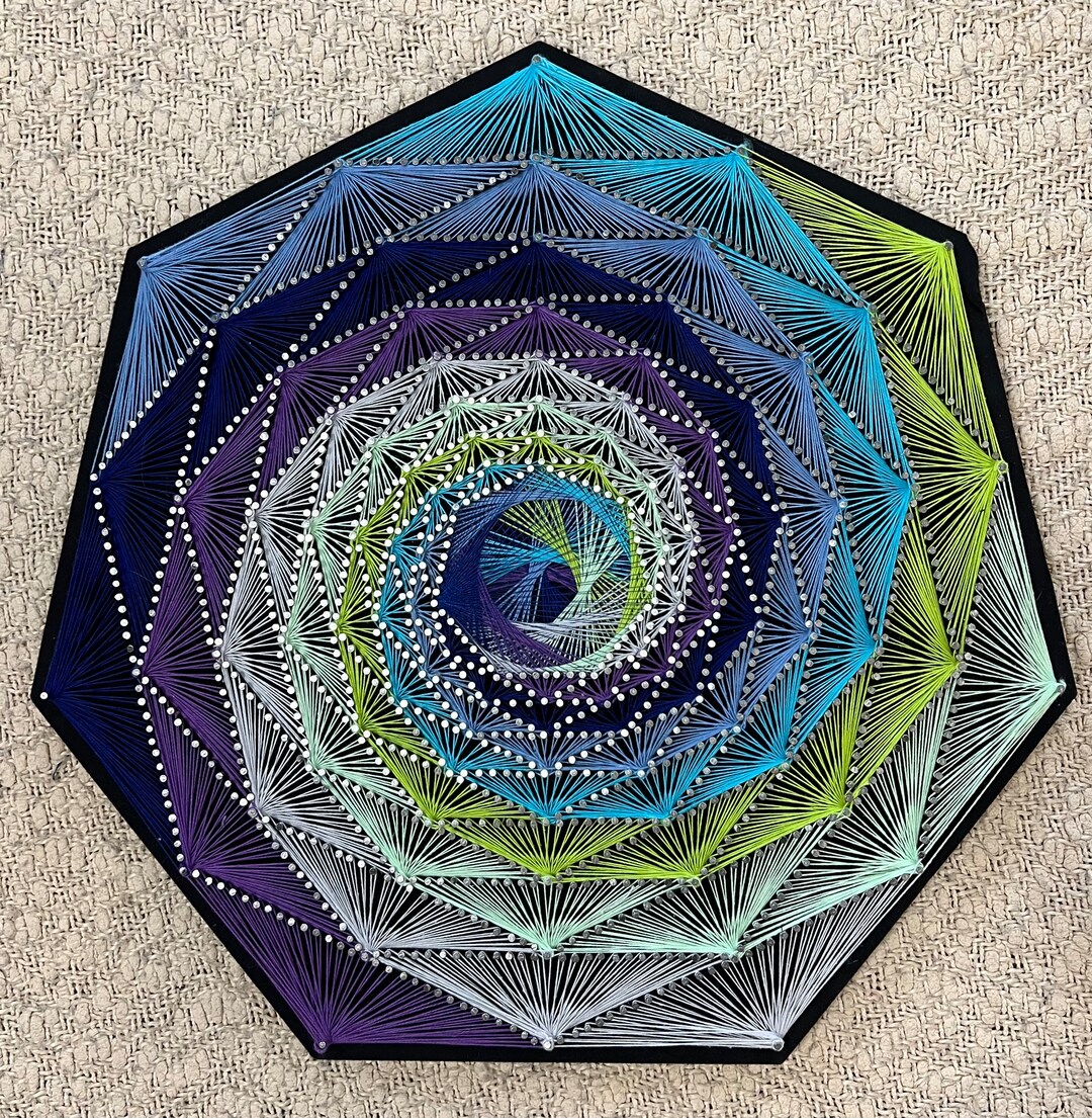 Vortex A Beautiful and Unique, Peacock Inspired Handmade Spiral String ...