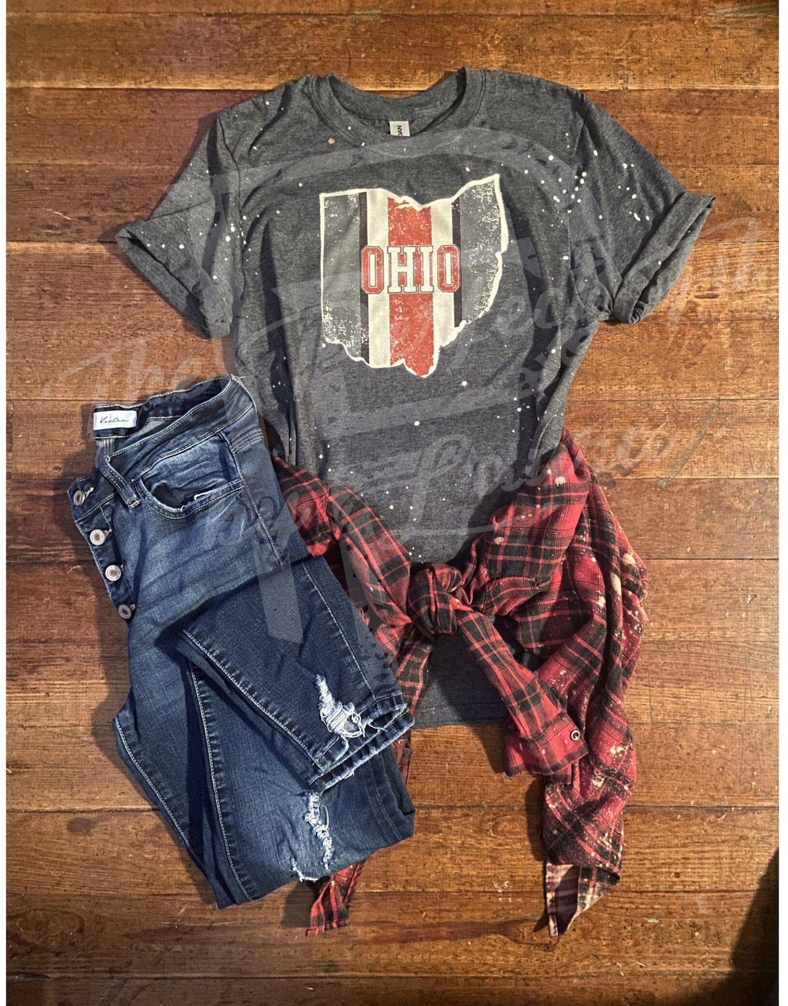 The Buckeye State Buckeye Football Bleached Graphic Tee - Etsy