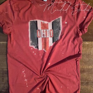 The Buckeye State Buckeye Football Bleached Graphic Tee - Etsy