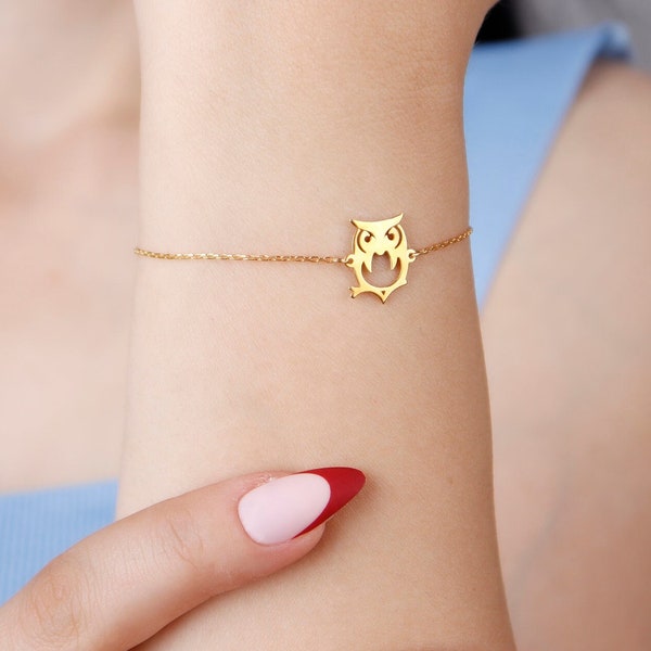 Owl Charm Bracelet - Etsy