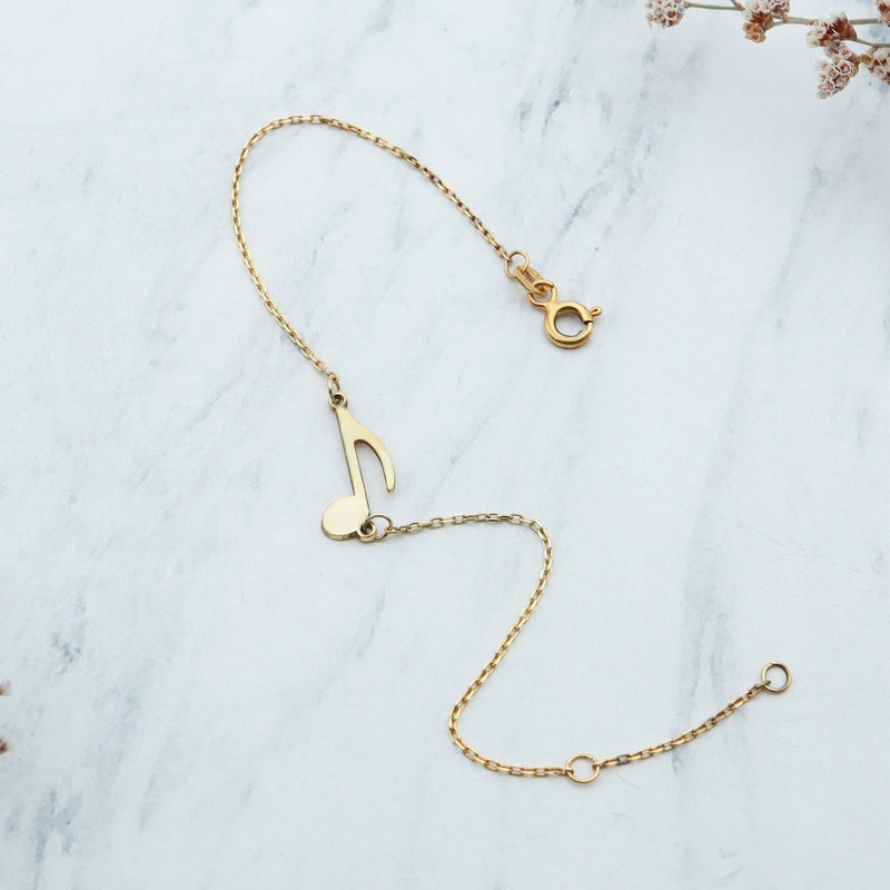 Music Note Bracelet - Etsy