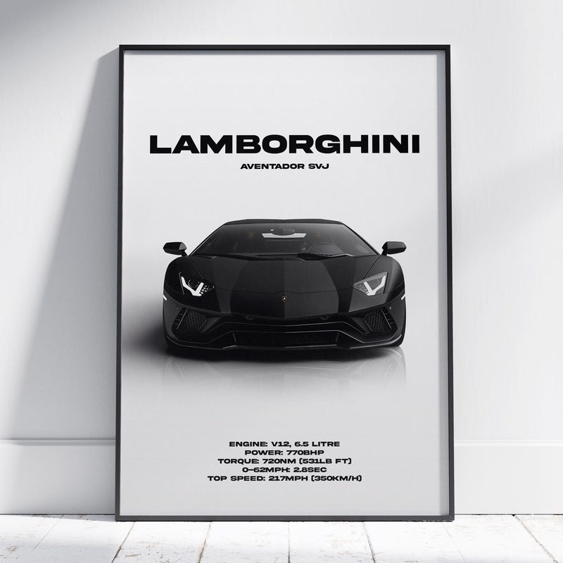 Lamborghini Poster - Etsy