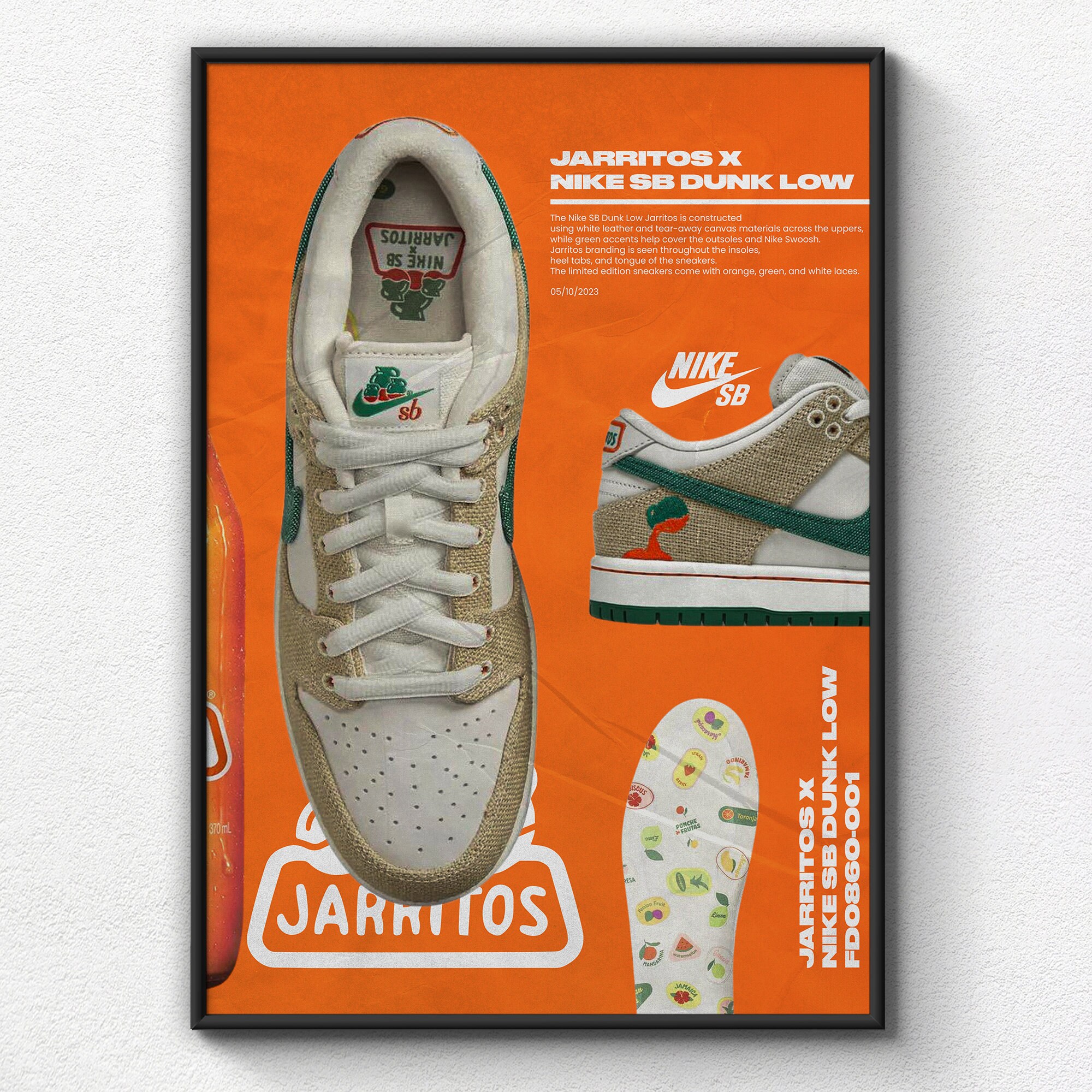 Sneaker Poster Nike SB Dunk Low Jarritos - Etsy