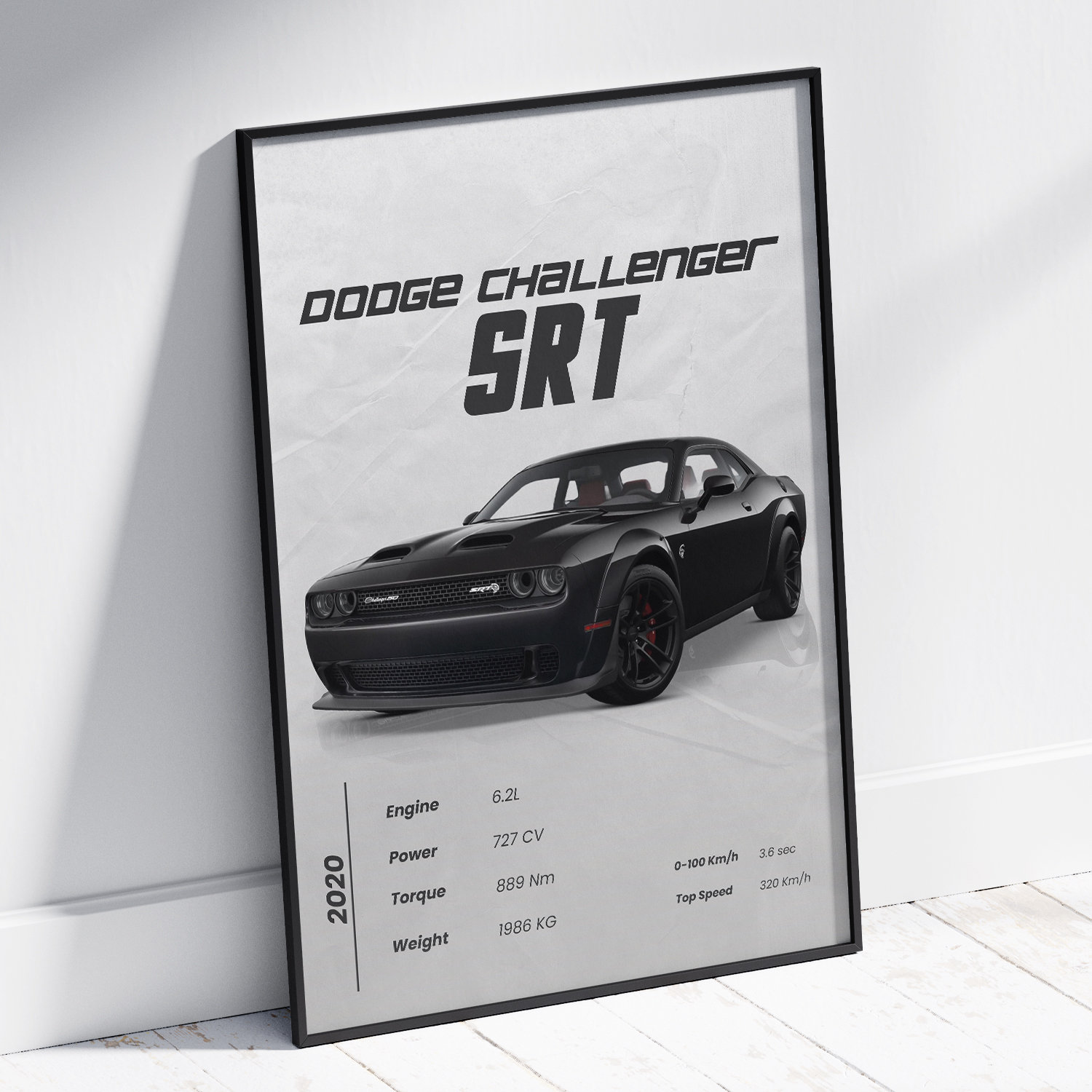 Car Poster Dodge Challenger SRT - Etsy