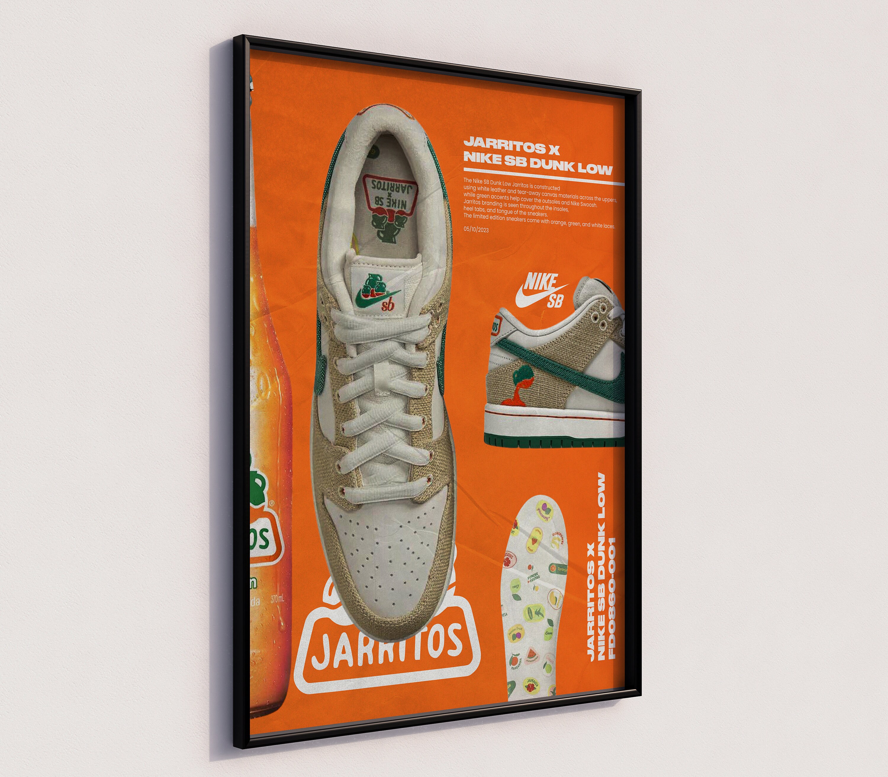 Sneaker Poster Nike SB Dunk Low Jarritos - Etsy