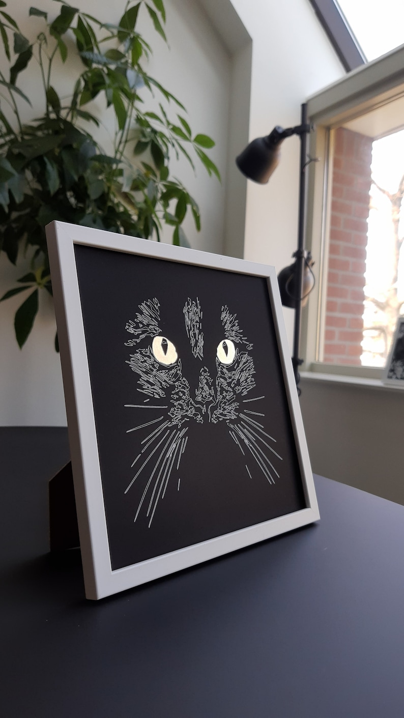 Plotter Print black Cat - Etsy