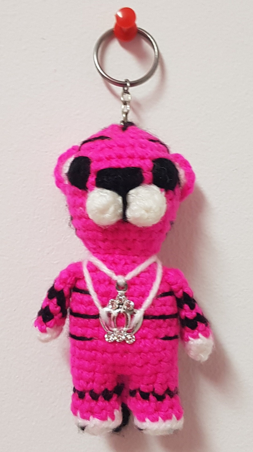Trendy Knitted Keychain Tiger Toy Fun and Functional Accessory for Keys ...