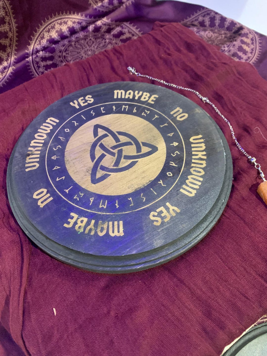 Trinity Knot and Runes Pendulum Board - Etsy UK