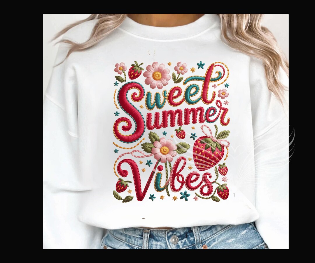 Sweet Summer Vibes Strawberry Png Digital Download Summer Shirt Summer ...
