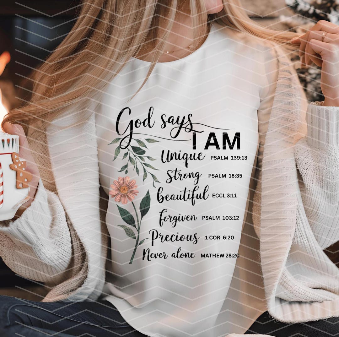 Christian Bible Verse PNG: God Says I Am (digital Download) - Etsy