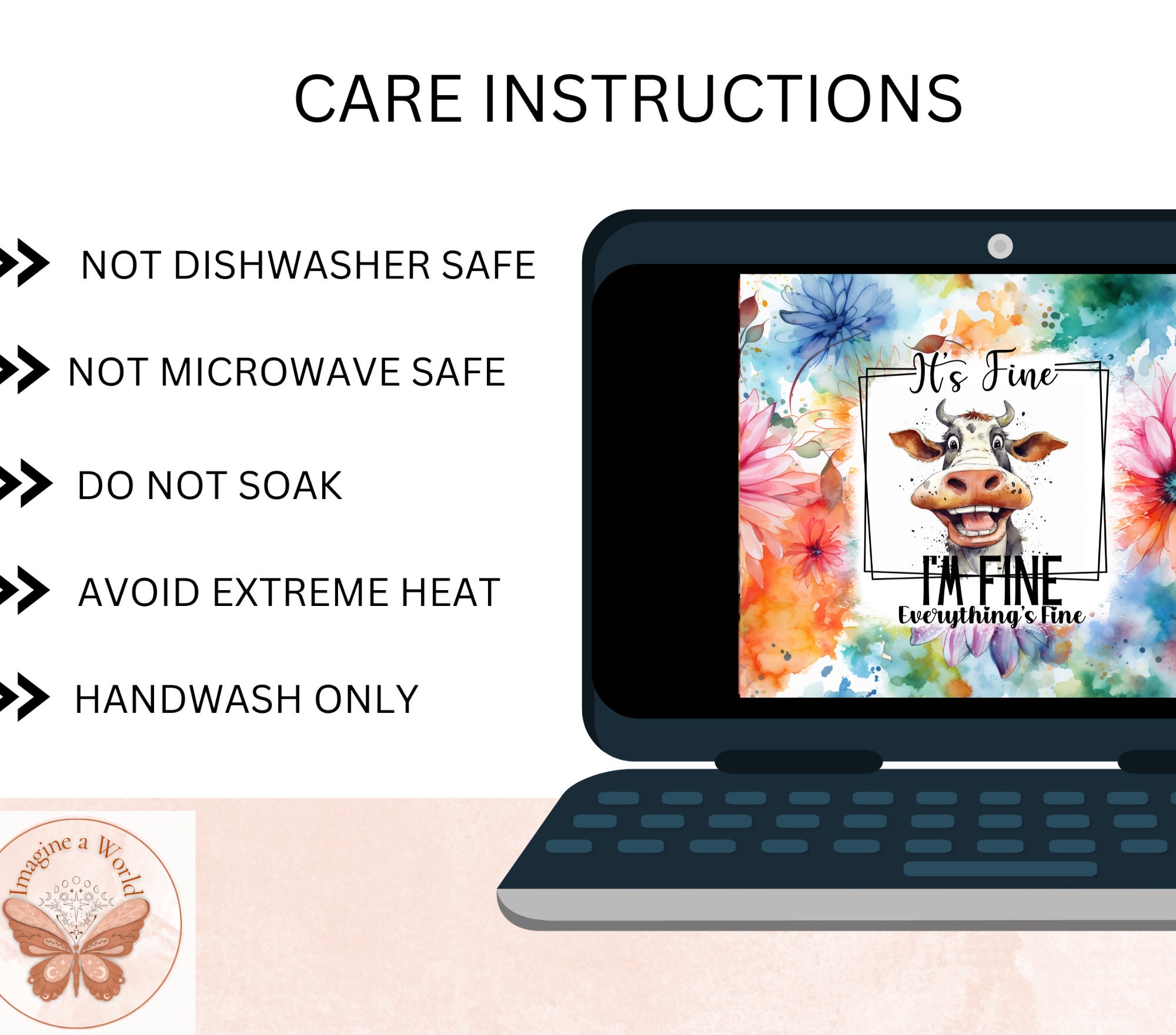 It's Fine, I'm Fine Everything is Fine, 20 Oz Tumbler Sublimation ...