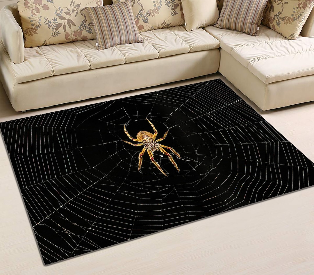 Spider Art Rug, Spider Web Rug, Spider and Web Art Rug, for Kids Room ...