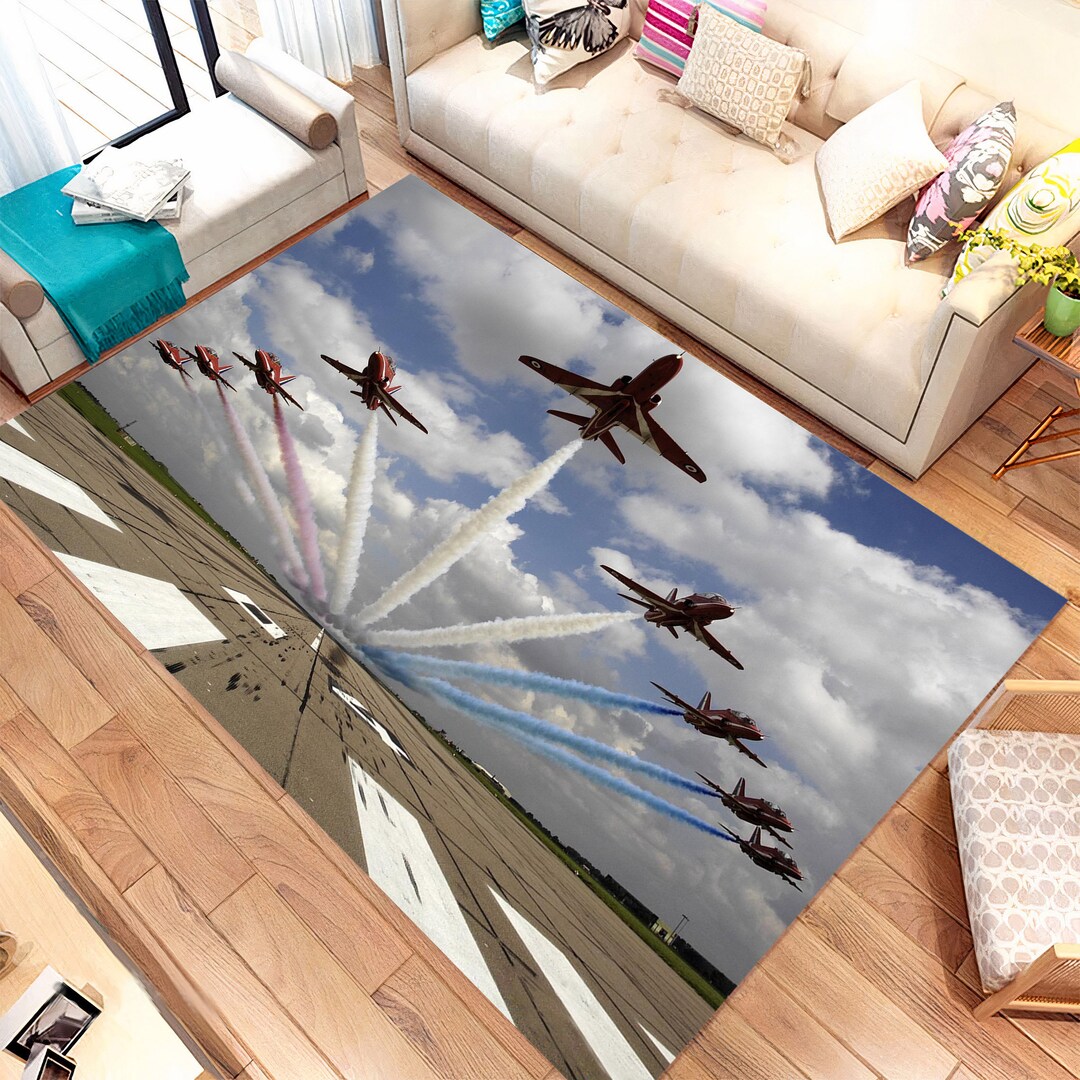 Plane, Plane Rug, Plane Pattern Rug,plane Decor Rug,aerial Silhouettes ...
