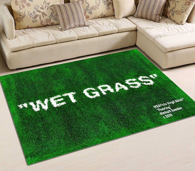 Wet Grass Rug, Grass Looking Rug, Green Rug, Wet Grass Carpet, Living ...
