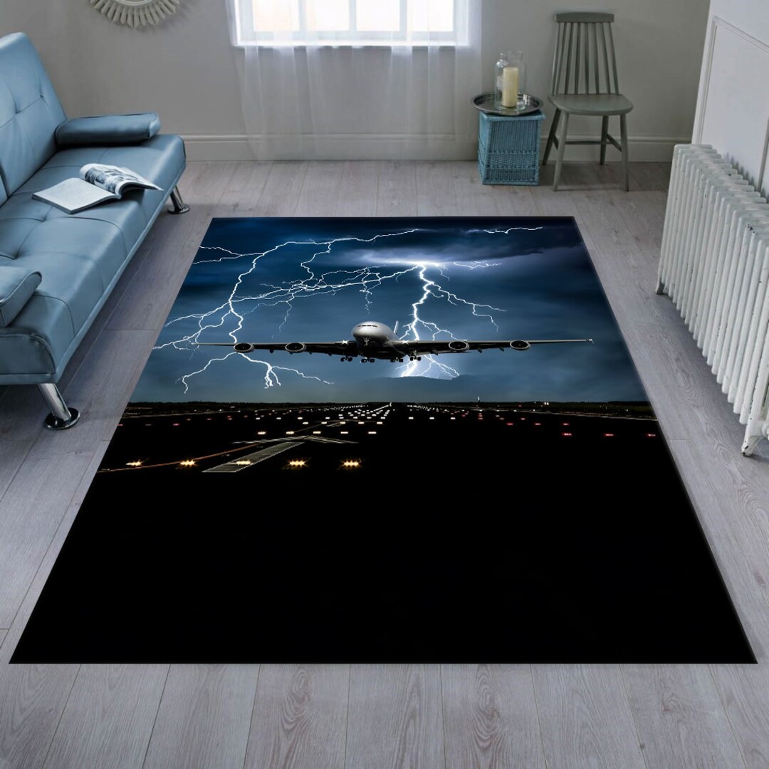Plane, Plane Rug, Plane Pattern Rug,plane Decor Rug,aerial Silhouettes ...