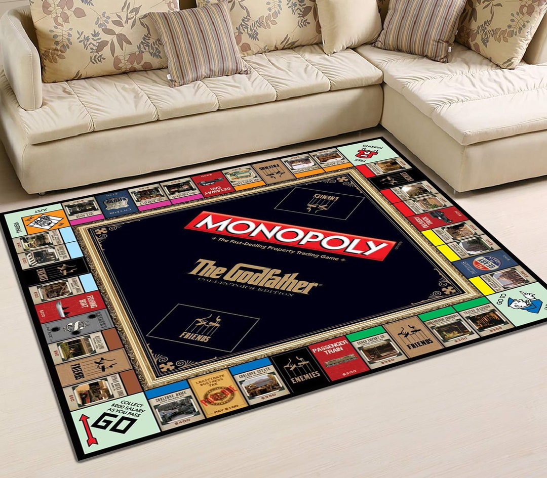 Godfather Monopoly Rug, Game Rug, Board Game Rug, Gaming Rug, Monopoly ...