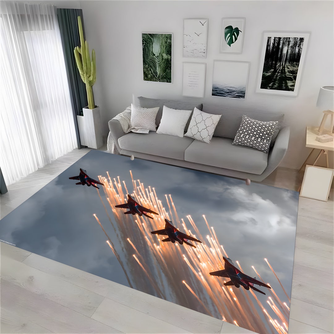 Plane Rugeart Rugtravel Plane Rugairport Decor Rugrunway - Etsy