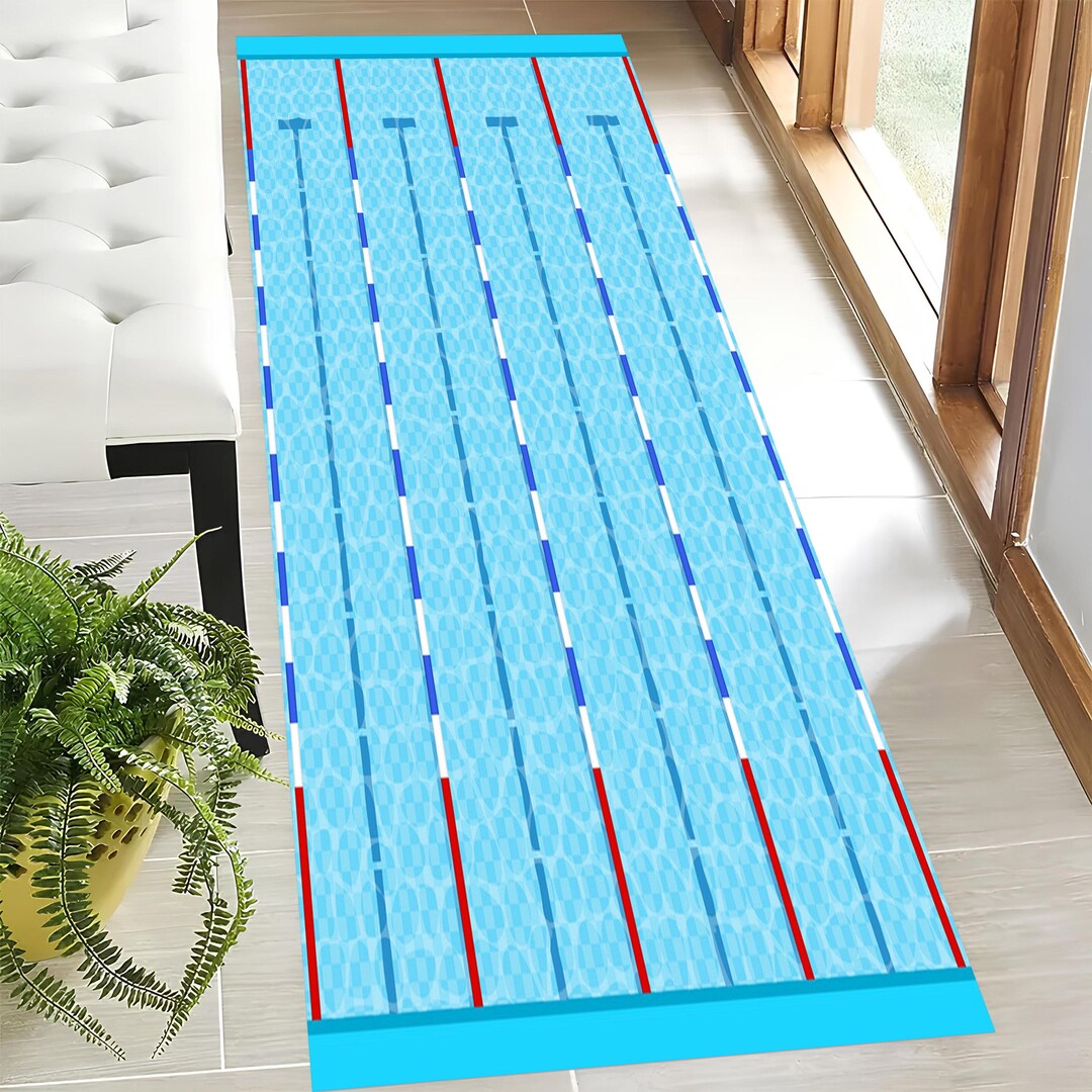 Runner Pool Art Rug,boy Girl Room Rug,kids Room Decor,race Car Rug,home ...