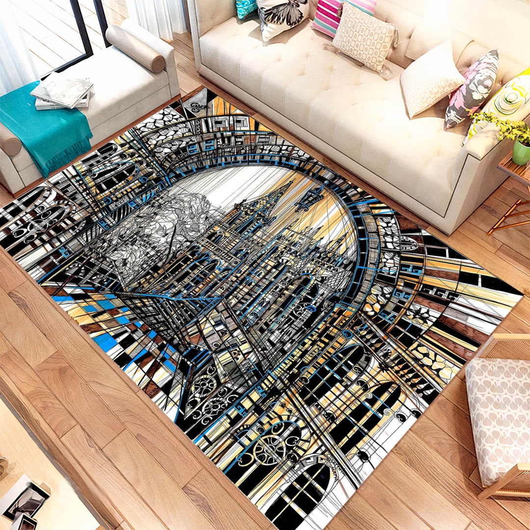 Escher Art Rug, Art Rug, Illustration Rug, Architectural Rug ...
