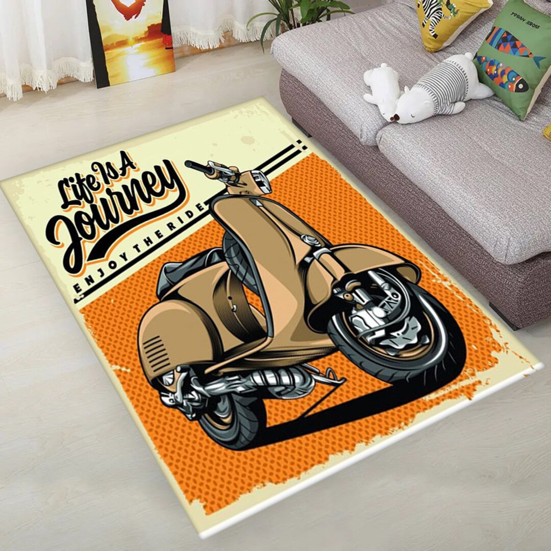 Motor Rug,motorcycle Rug,fan Rug,classic Rug,motorcycle Rider Rug ...