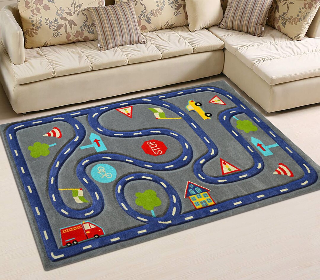 Race Car Rug,car Street Game,car Rug,kids Room Rug,kids Party Gift Rug ...