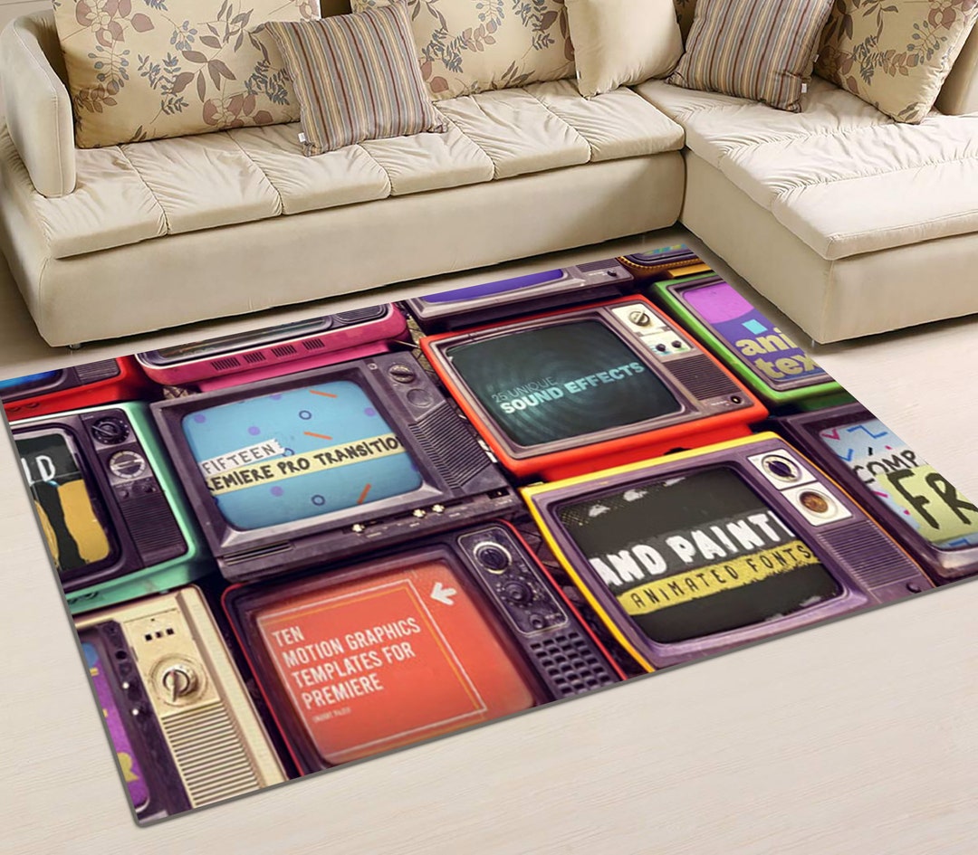 Retro Rug Antique TV Theme Rug Television Rug Old Times - Etsy