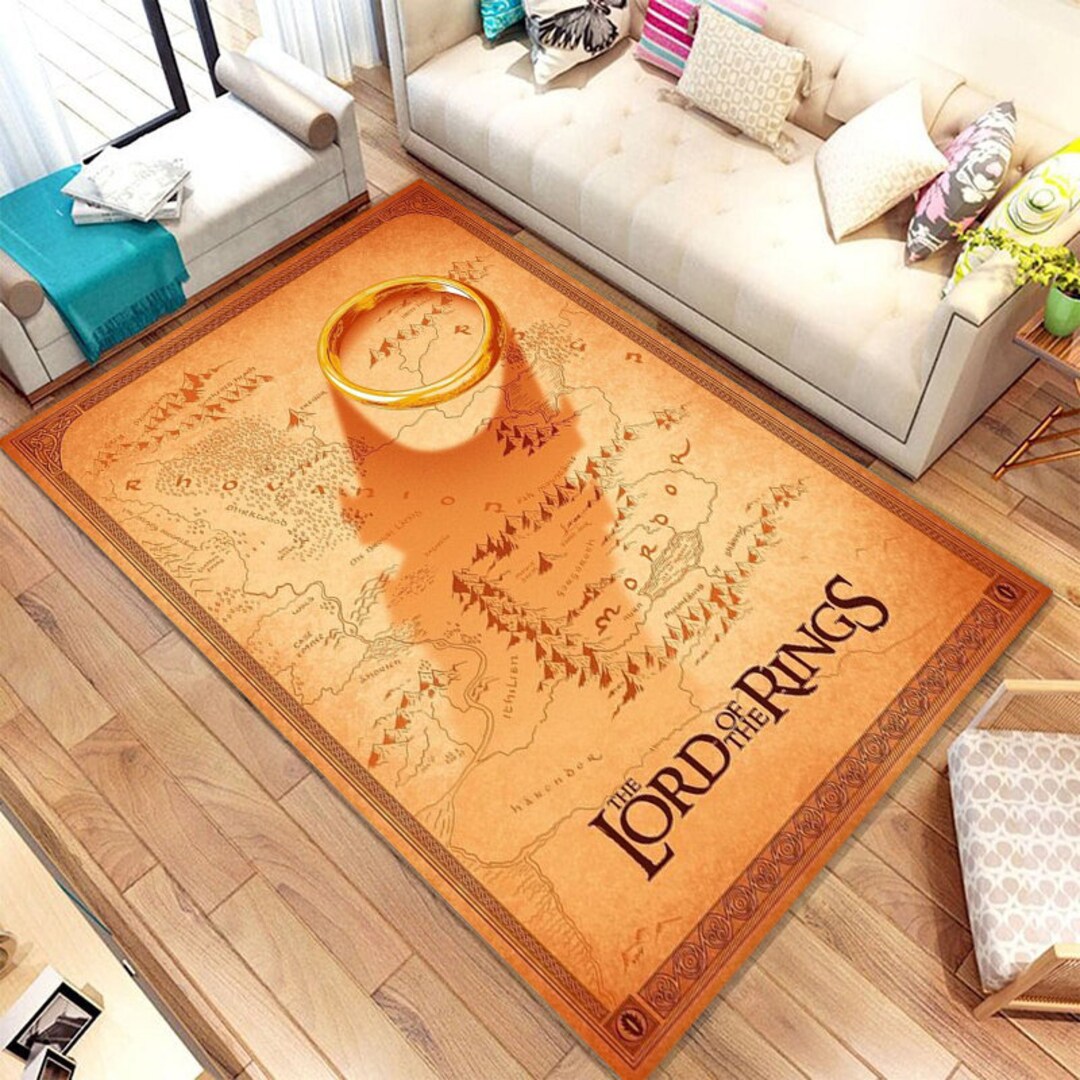 Lord of the Rings Rug,green for Living Room,movie Modern Rug,legend ...