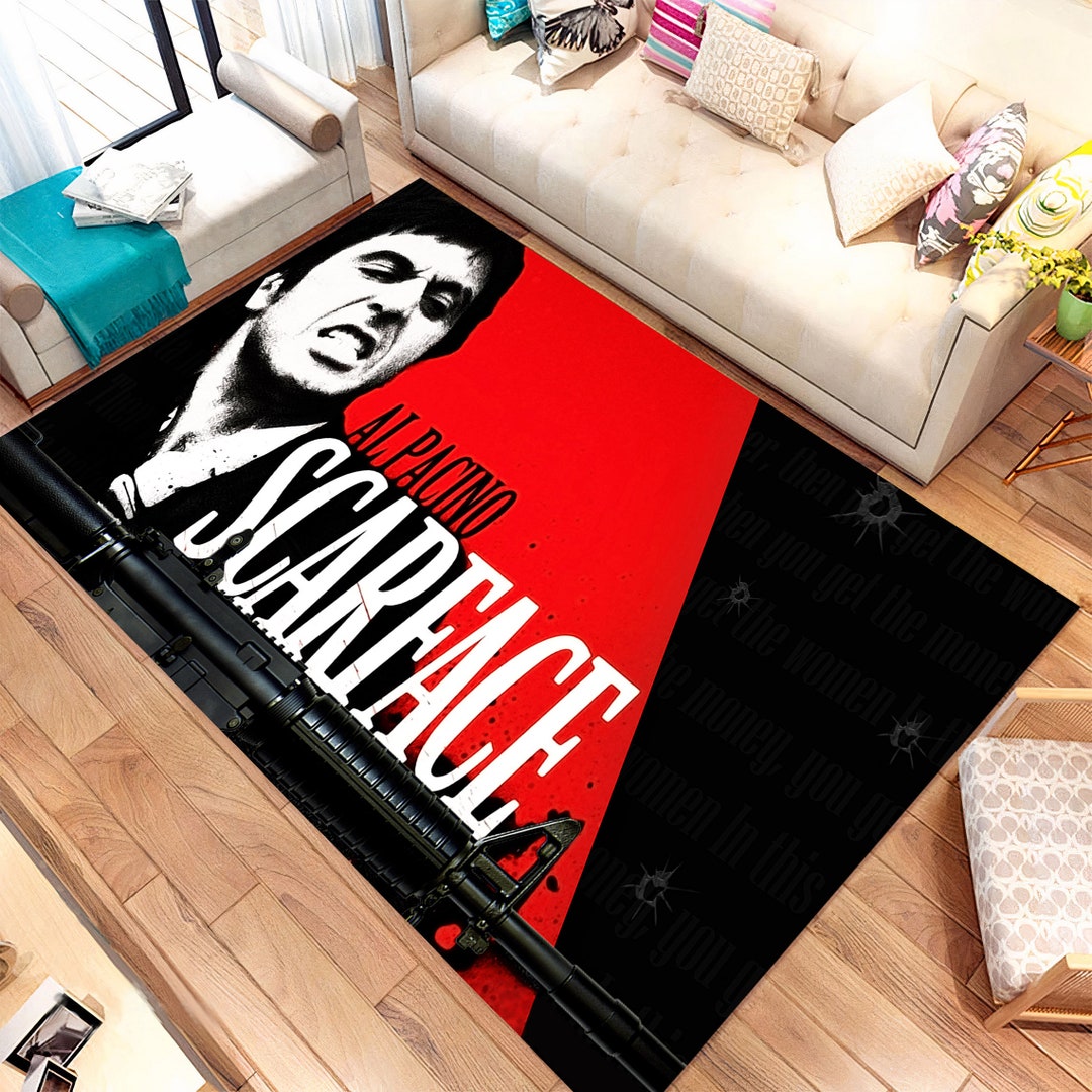 Scarface Rug Scar Face Rugfan Rug Living Room Rug Room - Etsy