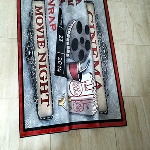 Cinema Rug, Movie Rug, Film Pattern Rug, Theater Rug, Home Decor,movie ...