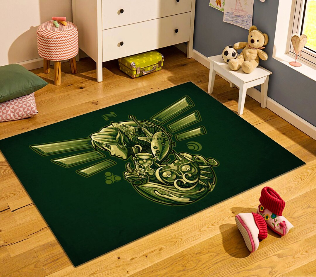 Legend of Zelda Rug,zelda Floor Area Rug,game Room Rug,gamer Rug,gamer ...