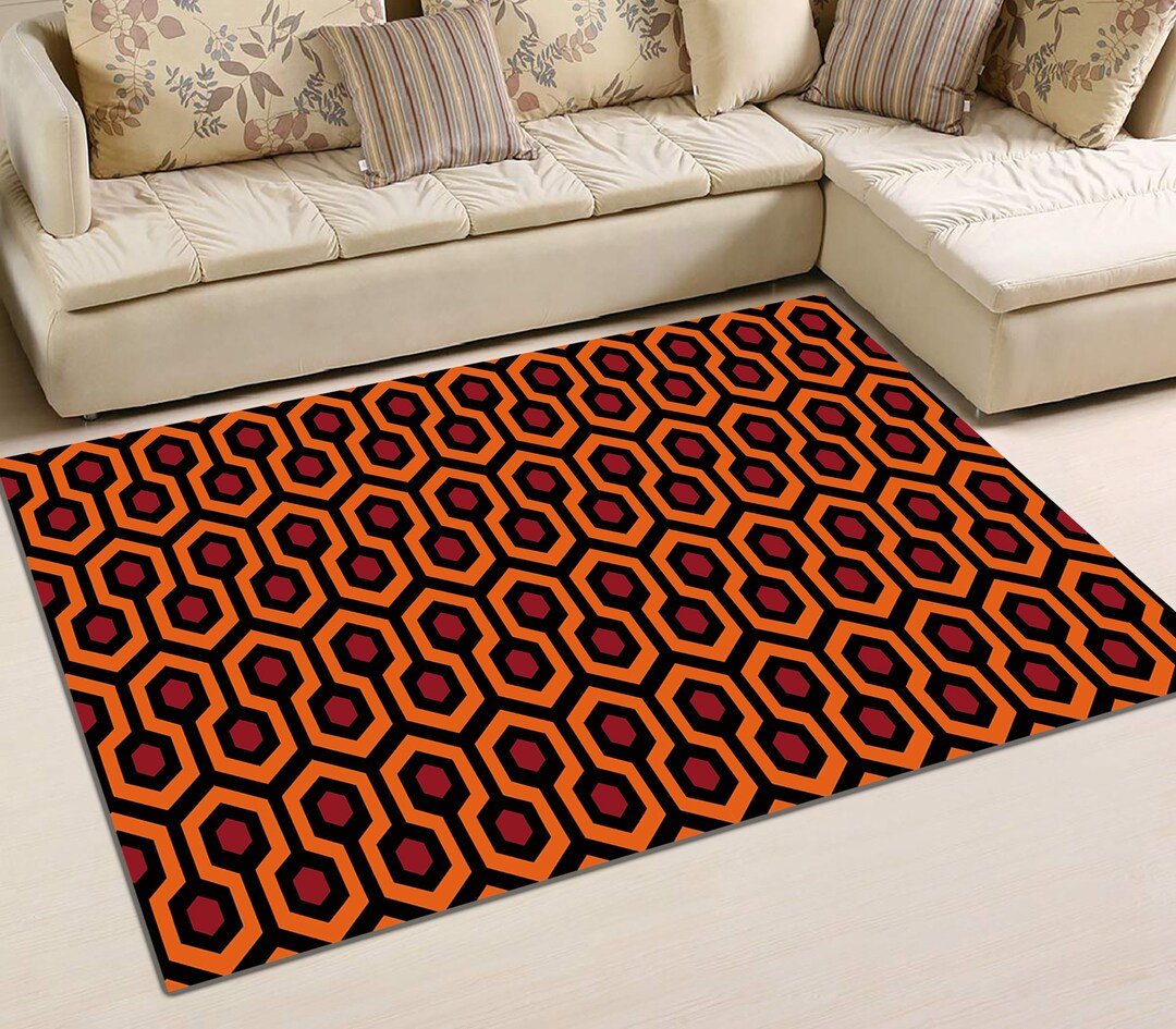 The Shining Rug,for Hotel Rug, Black and Orange Rug, Geometric Rug,home ...